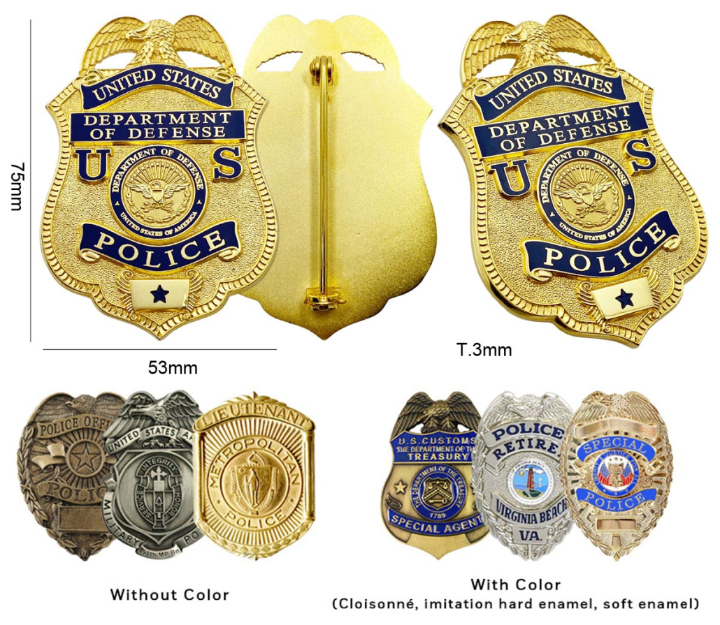 Custom Police Badges | Sheriff Badges, Military Badges Factory