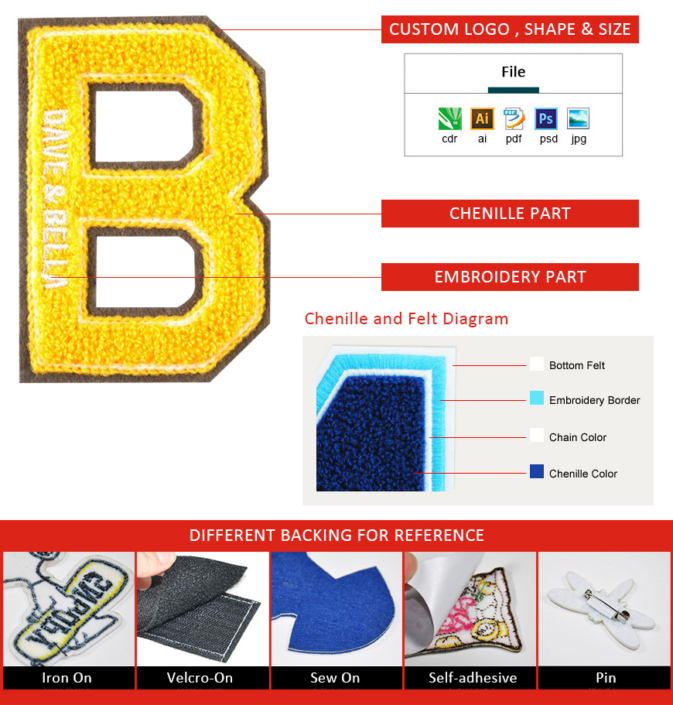 Custom Varsity Chenille Patches | Wholesale Iron on Patches