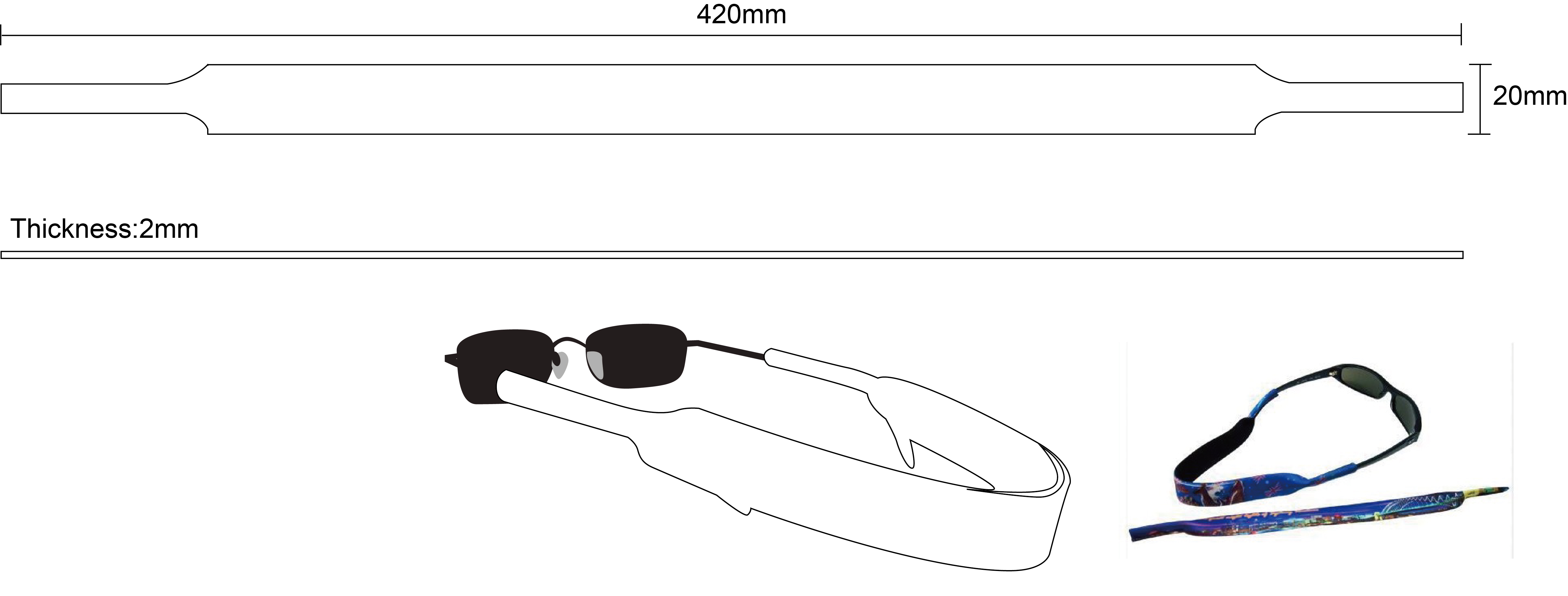 glasses cords template - PromotionalGift4U