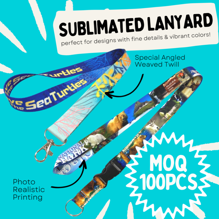 Custom Full Color Dye Sublimation Lanyards | Imprinted Logo | Promo Gift