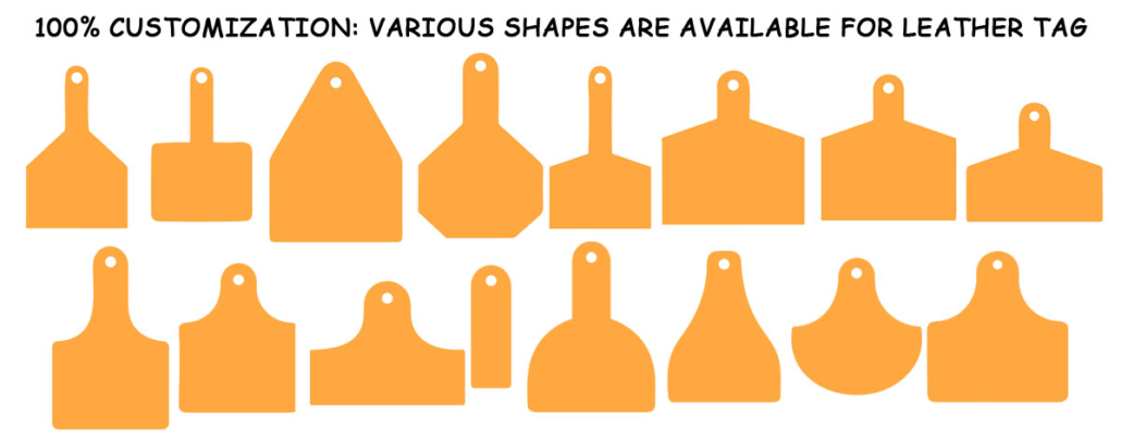 Leather Cow Tags & Cattle Tag Keychain | Cow Ear Tag Keychains | OEM