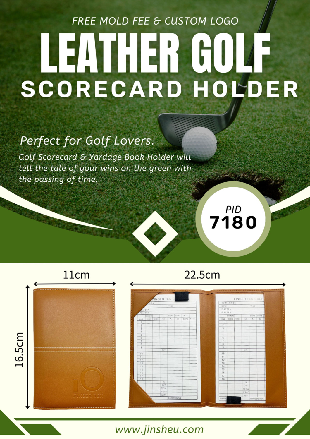 Leather Golf Scorecard Holder & Golf Yardage Book Covers | Custom Logo
