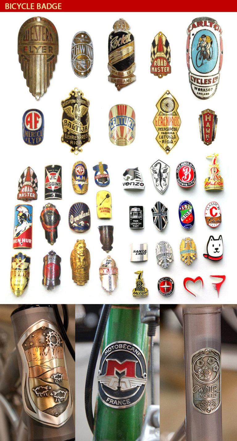 wholesale custom logo bicycle head badges - PromotionalGift4U