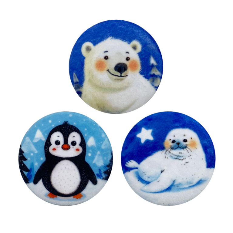 Custom Fidget Toy Squishy Minky Buttons | Logo 58mm Button Badge Bulk