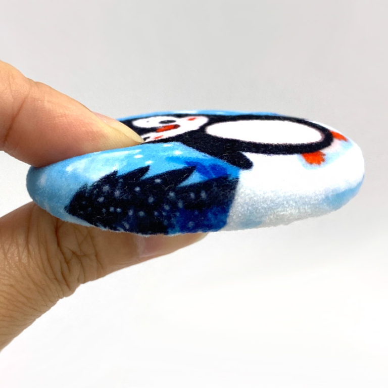 Custom Fidget Toy Squishy Minky Buttons | Logo 58mm Button Badge Bulk