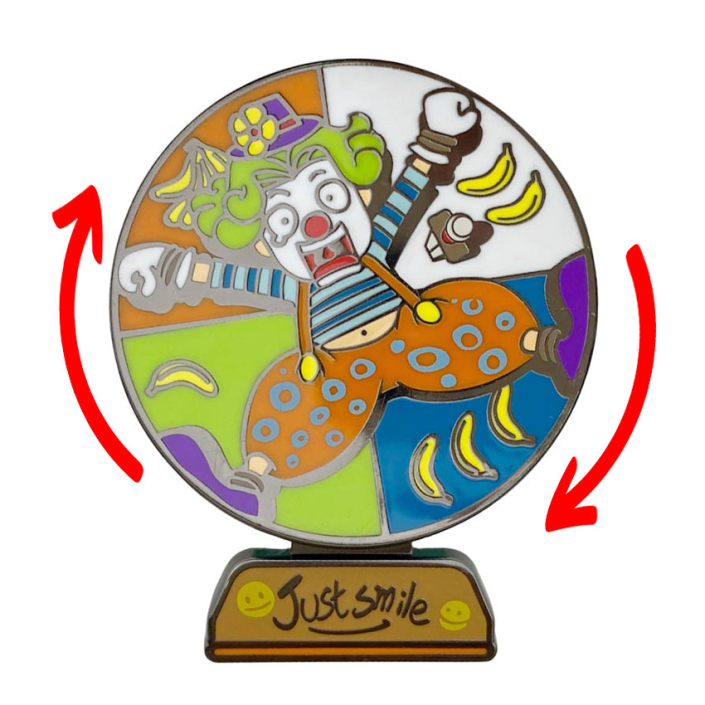 Novelty Interactive Lapel Pins | Sliding, Hinged, Bobble Pins etc.