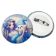 Custom Full Color Printed Sponge Padded Leather Button Badges